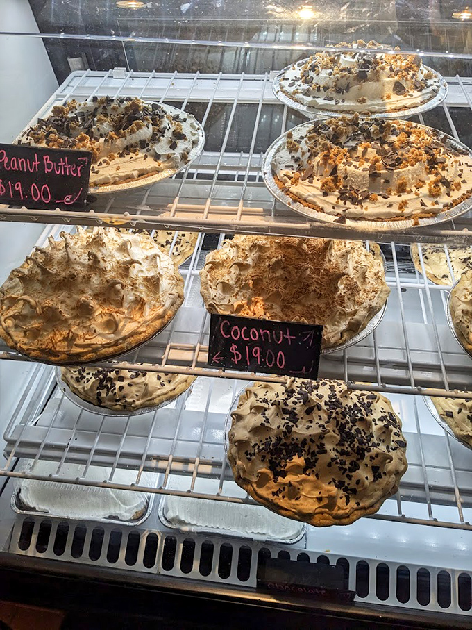 The pie case at Stoby's is like a museum where you're encouraged to eat the exhibits. Each one more tempting than the last.