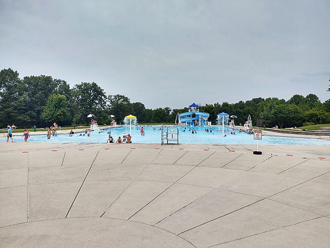 A beach day without the beach traffic&mdash;Lake Marburg's shoreline offers all the relaxation without fighting for parking or sand space. 