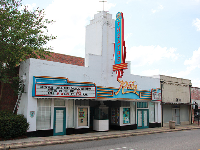 The historic Ritz Theatre stands as Greenville's cultural heart, where entertainment and architecture combine like butter and biscuits&mdash;perfectly.