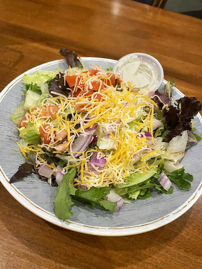 A salad that doesn't apologize for being a salad. Fresh, colorful, and substantial enough that you won't feel shortchanged for choosing the healthy option.
