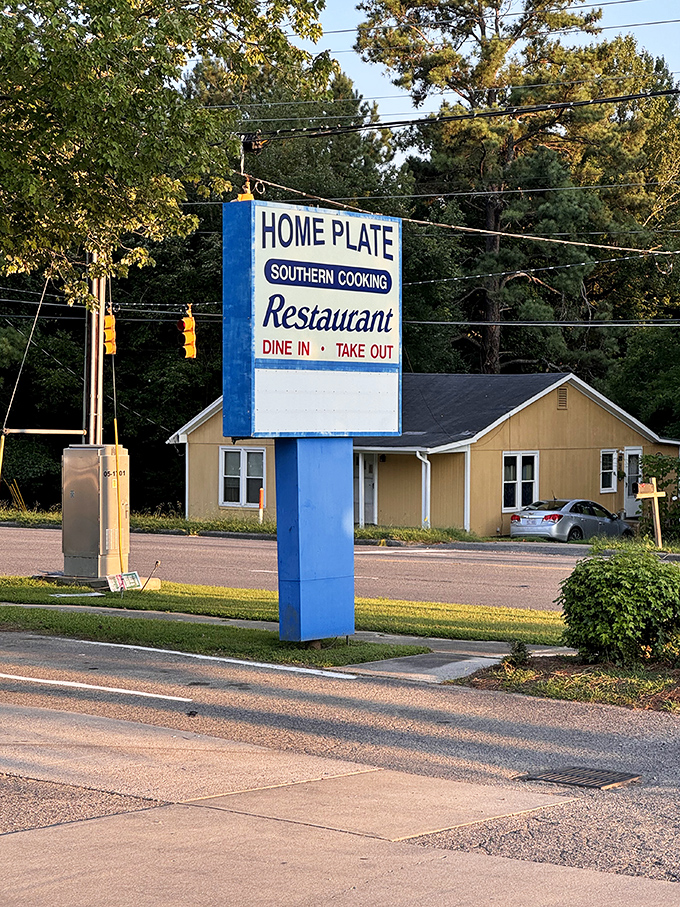 Standing tall along the roadside, this sign has become a beacon for hungry travelers seeking refuge from overpriced, underwhelming food.