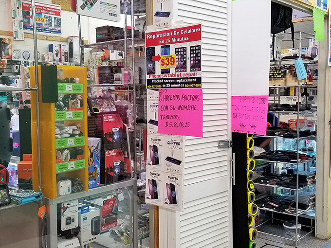 Cell phone repair meets impulse buys&mdash;a tech oasis where your cracked screen gets fixed while you browse for things you never knew you needed.