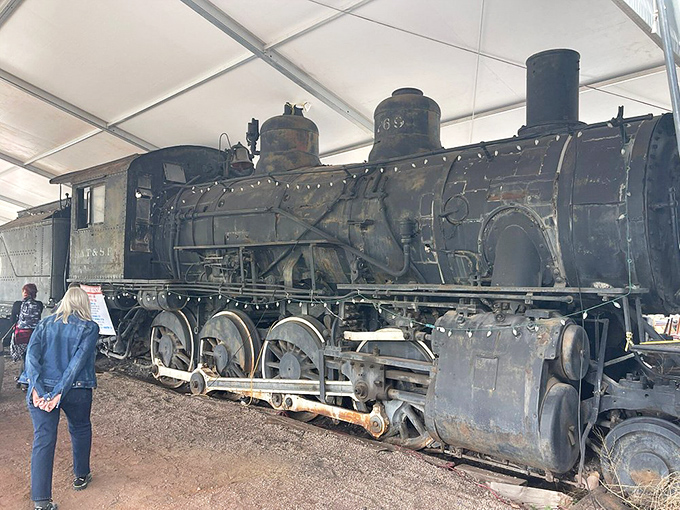 This preserved locomotive is Madrid's mechanical monument to its coal mining past. Standing beside it makes you feel like an extra in a historical drama.