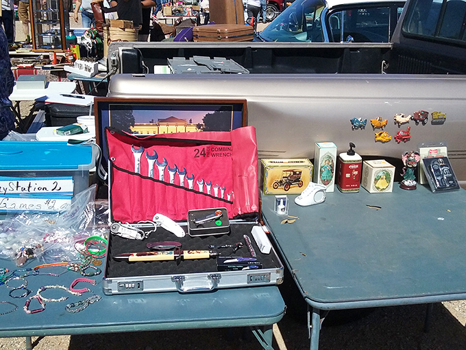 One person's "junk drawer" is another's toolbox starter kit! Vintage wrenches and gadgets await the DIYer with vision and patience.