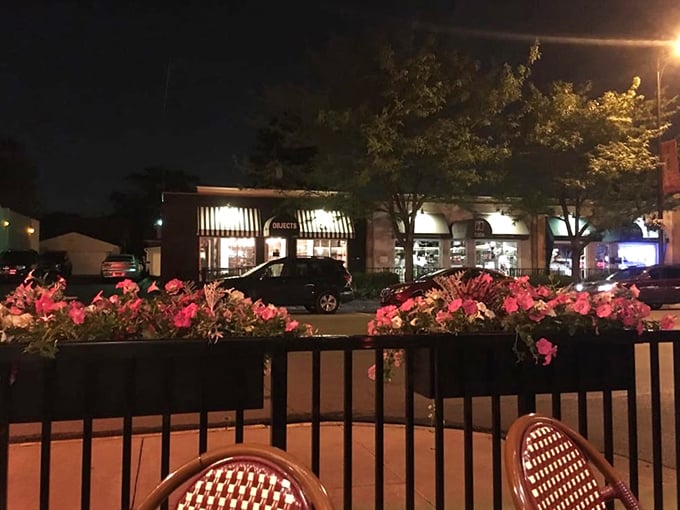 Even after sunset, The Avenue glows with possibility&mdash;those flower boxes aren't just decoration, they're a preview of the care inside.