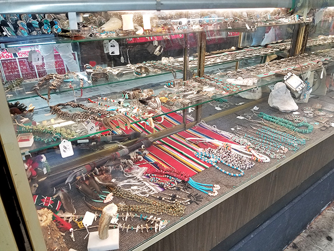 Jewelry cases where treasure hunting becomes an Olympic sport. Each necklace and bracelet waits patiently for its second chance to adorn and delight.