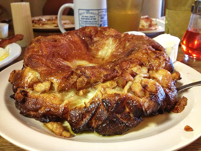 The apple pancake rises like a golden souffl&eacute; of morning indulgence &ndash; part breakfast, part dessert, and entirely worth the drive to Liberal.