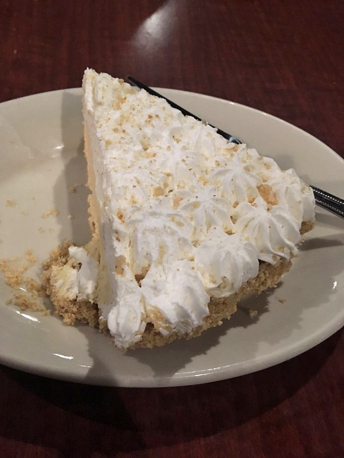 A slice of banana cream pie that makes you understand why people used to put dessert on pedestals. Cloud-like, yet substantial.