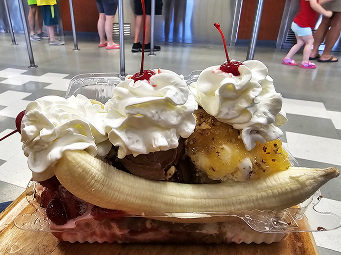 The banana split&mdash;dessert's answer to the three-act play. This gravity-defying monument to excess makes moderation seem like a terrible mistake.