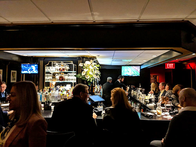The bar at The Prime Rib: where perfect martinis are born and strangers become friends over the shared language of exceptional cocktails.