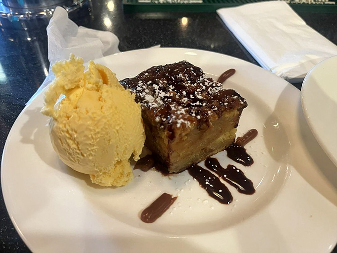 Bread pudding with ice cream &ndash; where comfort food meets indulgence. The kind of dessert that makes you close your eyes and momentarily forget your table manners.
