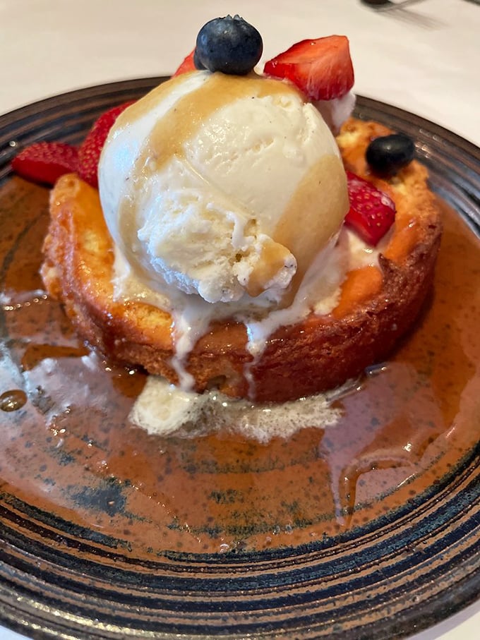This butter cake topped with ice cream and berries isn't just dessert&mdash;it's the grand finale your taste buds have been waiting for all evening.