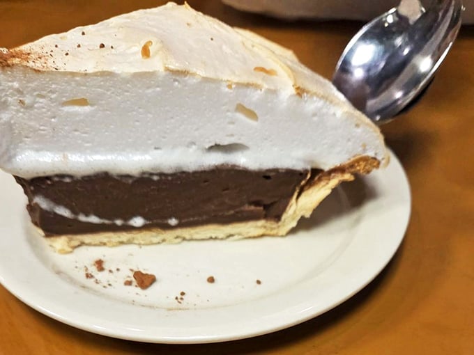 The chocolate pie doesn't ask if you have room for dessert &ndash; it simply makes you reconsider your previous definition of "full."
