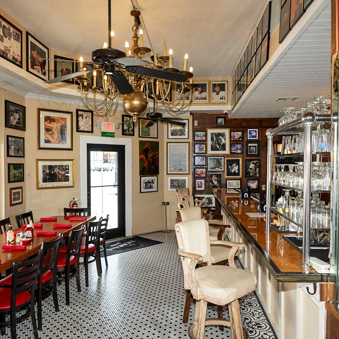 The counter seating area&mdash;where solo diners become regulars, and regulars become family, all under the watchful gaze of decades of framed memories.