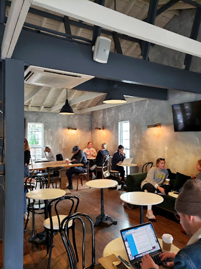 The caf&eacute;'s exterior announces itself with quiet confidence. No flashy signs needed when your reputation for exceptional coffee precedes you.