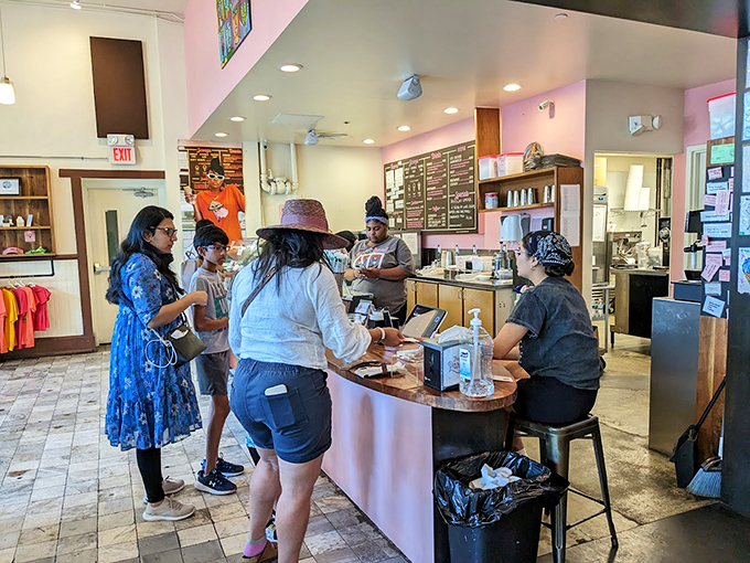 Where ice cream decisions are made and friendships are tested—"I'll let you try mine if you let me try yours" negotiations in full swing.
