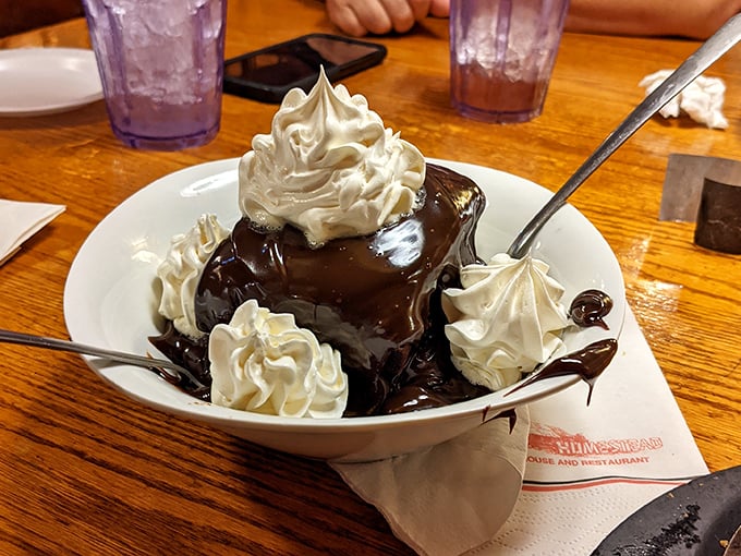 This chocolate dessert isn't just the end of a meal; it's the grand finale that makes you forget you just consumed your weight in beef.