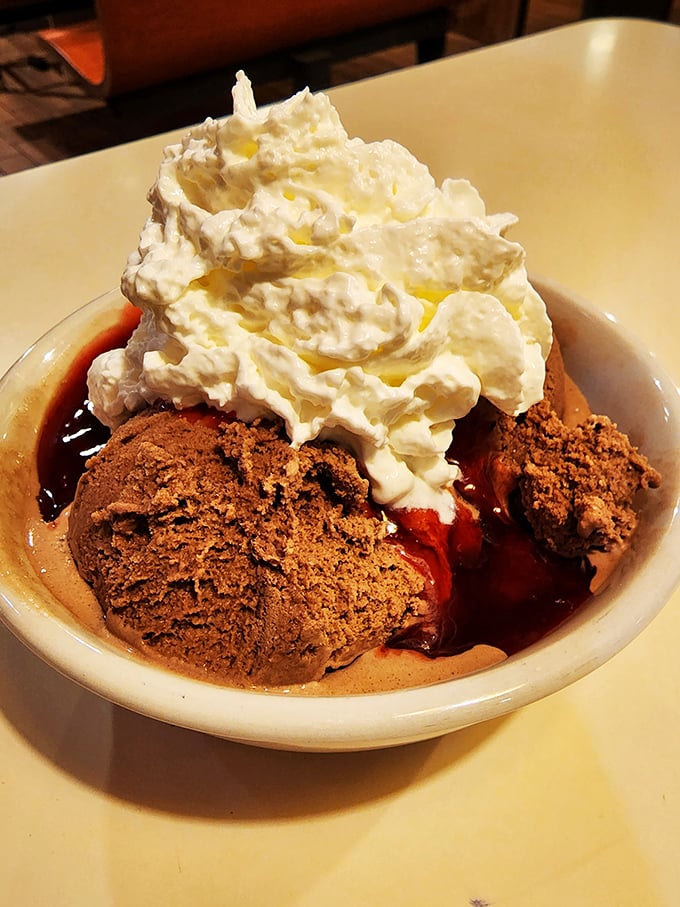 This isn't just dessert&mdash;it's a mountain of ice cream atop warm brownie terrain, a monument to the belief that life is uncertain, so eat dessert first.
