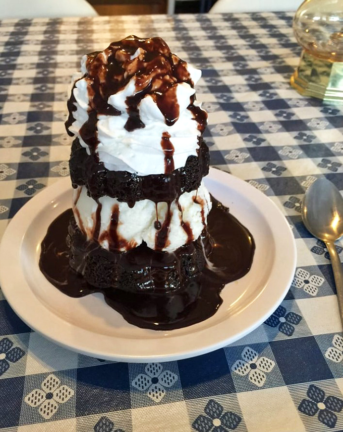 This towering chocolate dessert isn't trying to be Instagram-famous &ndash; it's just doing what desserts have always done best: making a bad day good and a good day better.