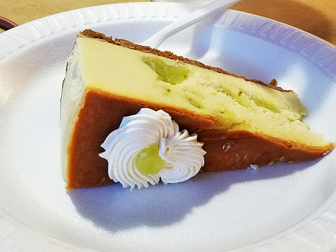 Key lime pie that strikes the perfect balance between sweet and tart—the ideal finale to a seafood symphony.