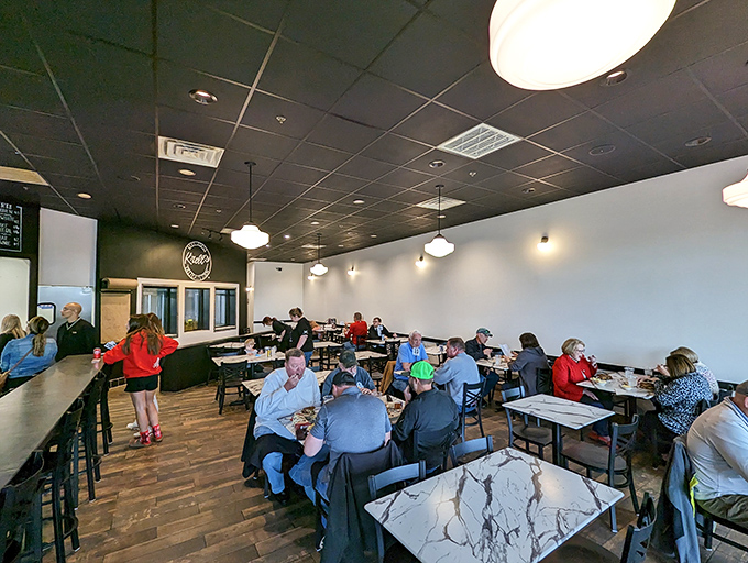A dining room filled with the happiest people in Oklahoma&mdash;proof that good deli food creates a universal language of "mmmmm."