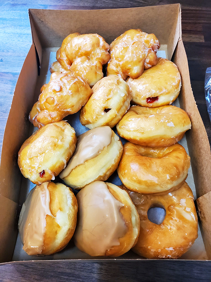 The garage door mural says it all &ndash; this isn't just a bakery, it's a slice of Oregon's soul, framed by that iconic mountain view. 