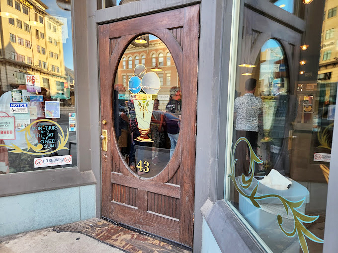 The iconic doorway with its oval window and ice cream cone insignia&mdash;a portal to happiness that's worth the pilgrimage. 