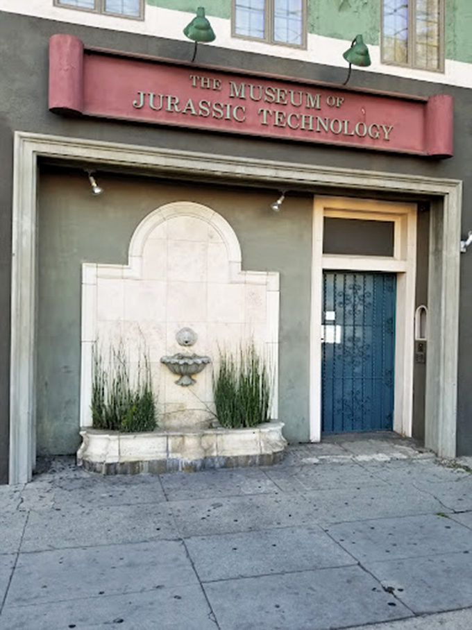 The mint-green exterior with its distinctive red signage stands as an architectural non sequitur on Venice Boulevard&mdash;perfectly fitting for what's inside.