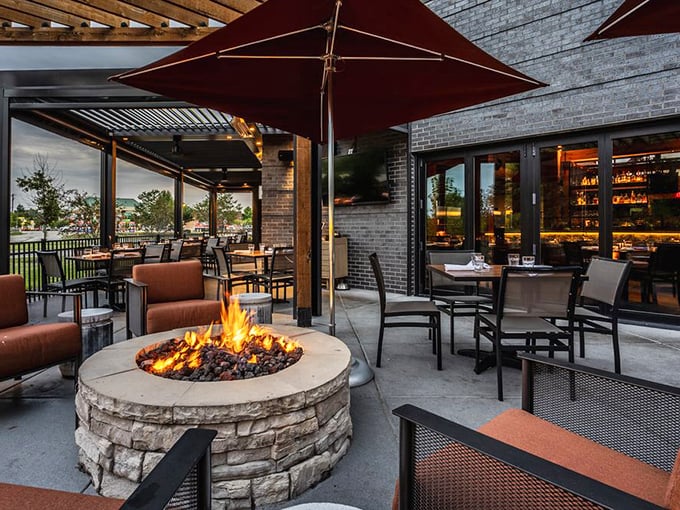 Fire pits: where strangers become friends and friends become family. Nothing pairs with good food quite like dancing flames under an Indiana sky.