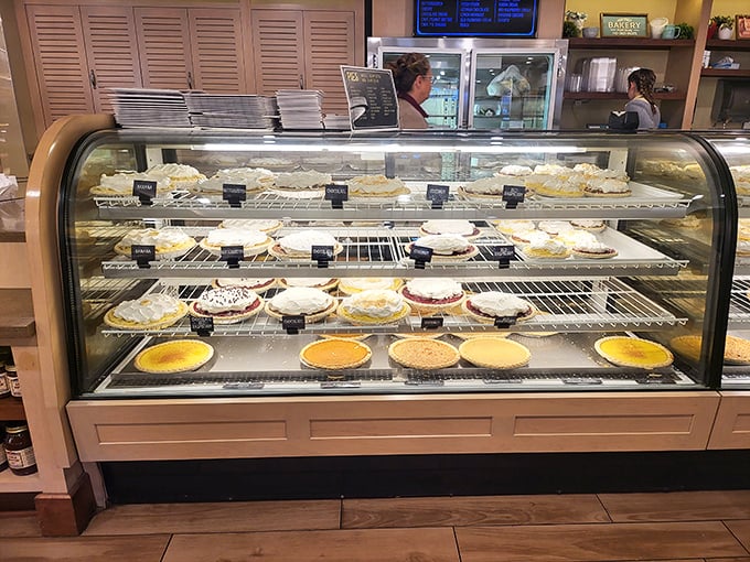 The pie display case that's launched a thousand diet postponements&mdash;a glass-enclosed museum of temptation where willpower goes to wave the white flag.