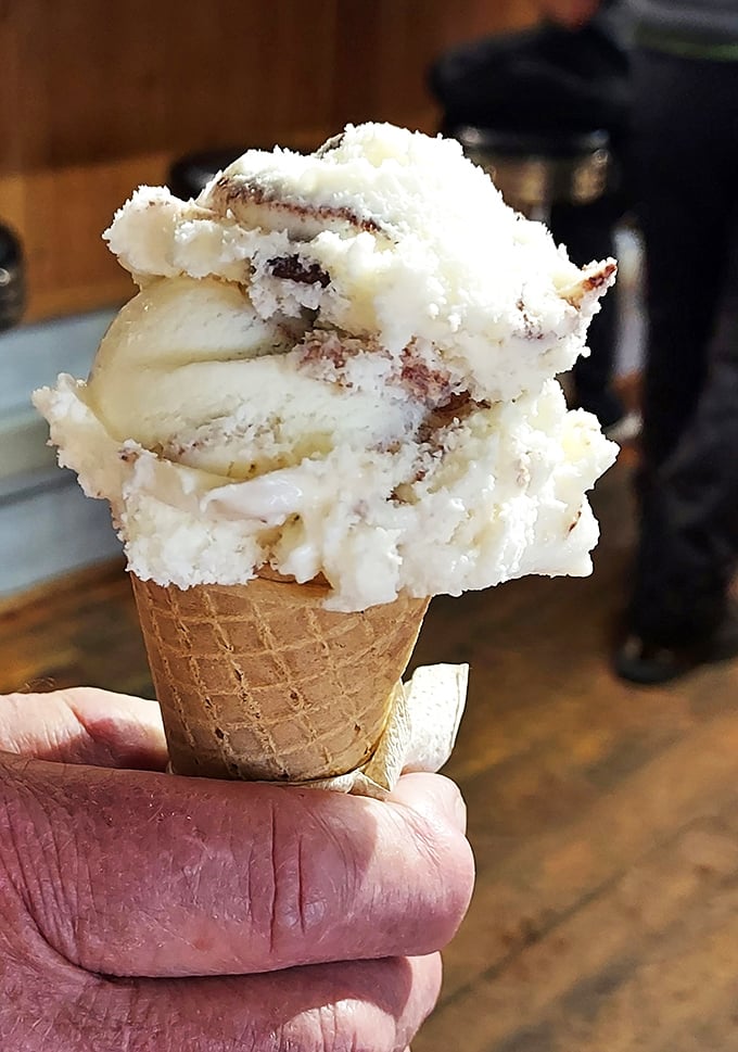 Ice cream cone perfection that proves the Emporium isn't just a one-trick pony. Though with a trick as good as huckleberry, one would be enough.