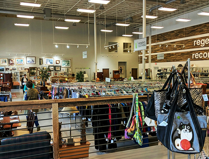 High ceilings and thoughtful organization transform what could be chaotic into a department store experience&mdash;minus the department store prices.