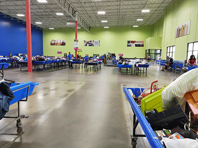 The wide-open spaces between bin rotations create a momentary calm before the treasure-hunting storm begins anew.