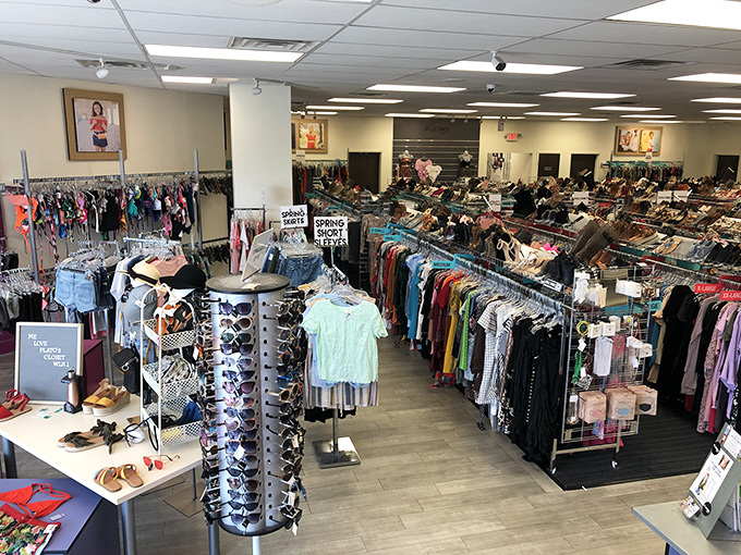 Strategic displays and clear pathways make navigating this fashion wonderland a breeze, even when the store is packed with treasure-seekers.