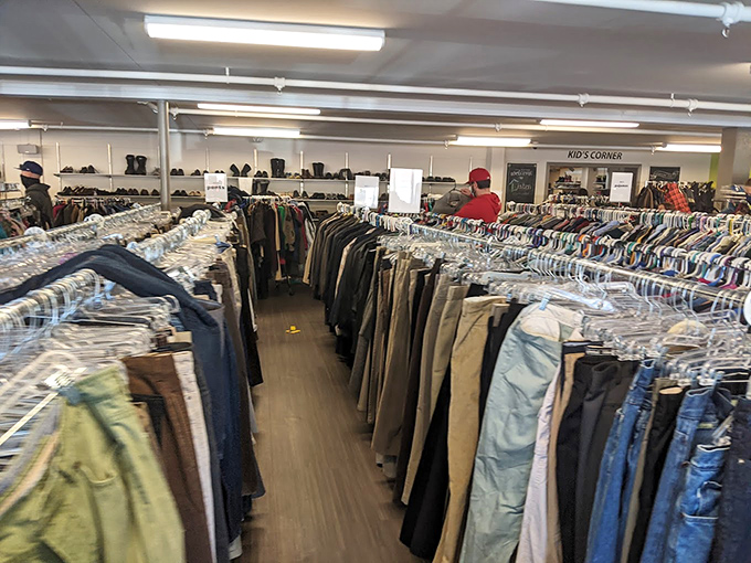 Denim for days! The jeans section alone could clothe half of New Hampshire, with options from dad-approved classics to trendy styles.