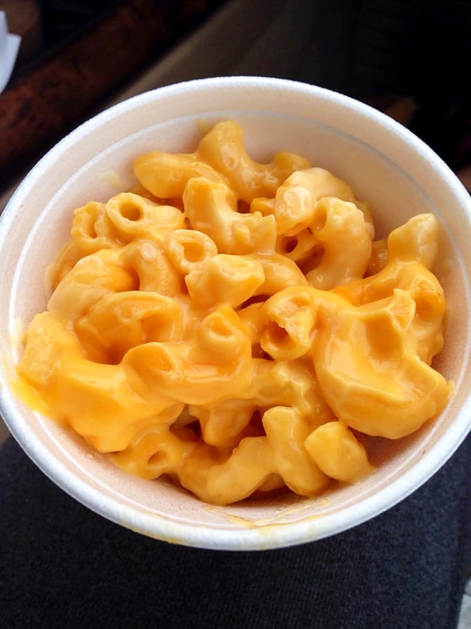 Mac and cheese so gloriously yellow and creamy it could make a grown person cry. This isn't just comfort food&mdash;it's therapy in a cup.