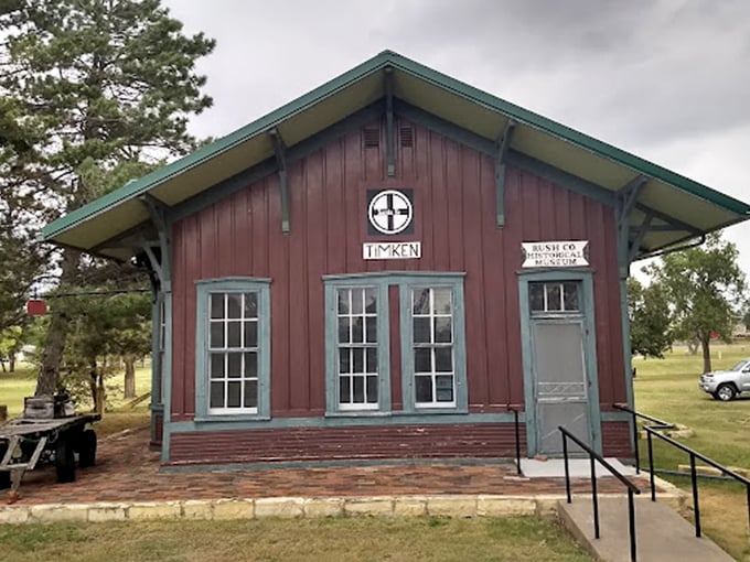 The museum complex includes this beautifully preserved train depot. All aboard for a journey through Kansas history, no ticket required.