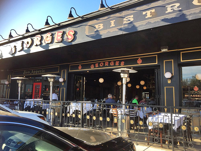 The outdoor seating area beckons like a Parisian sidewalk caf&eacute;, proving that joie de vivre thrives beautifully in the Midwest.