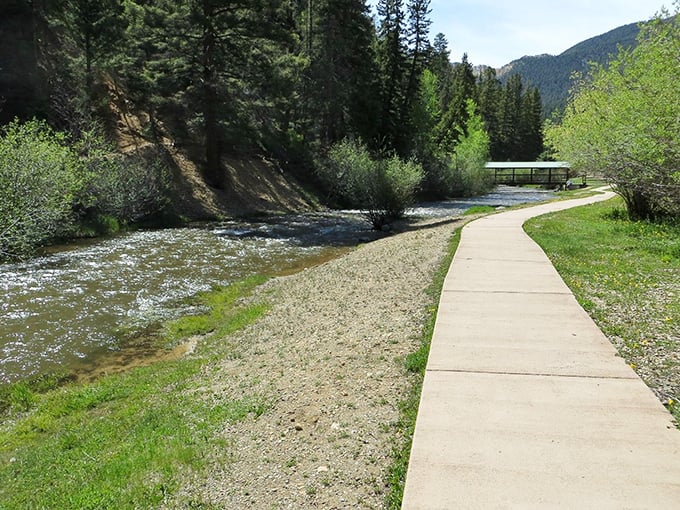 Where river meets pathway &ndash; nature's version of the perfect compromise between accessibility and authentic outdoor experience.