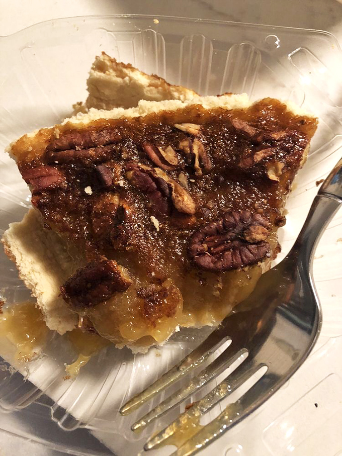 Pecan pie that makes you question every other dessert decision you've ever made. That glistening filling promises sweet redemption after a savory feast.
