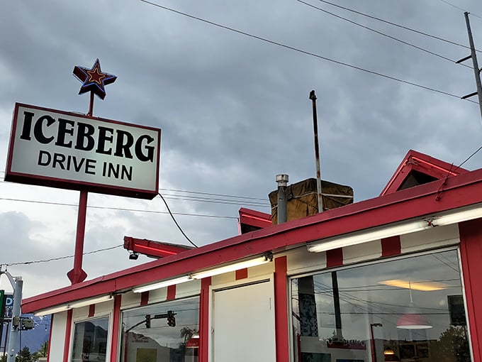 The star-topped sign has guided hungry travelers to this temple of treats for generations, standing sentinel against the Utah sky.