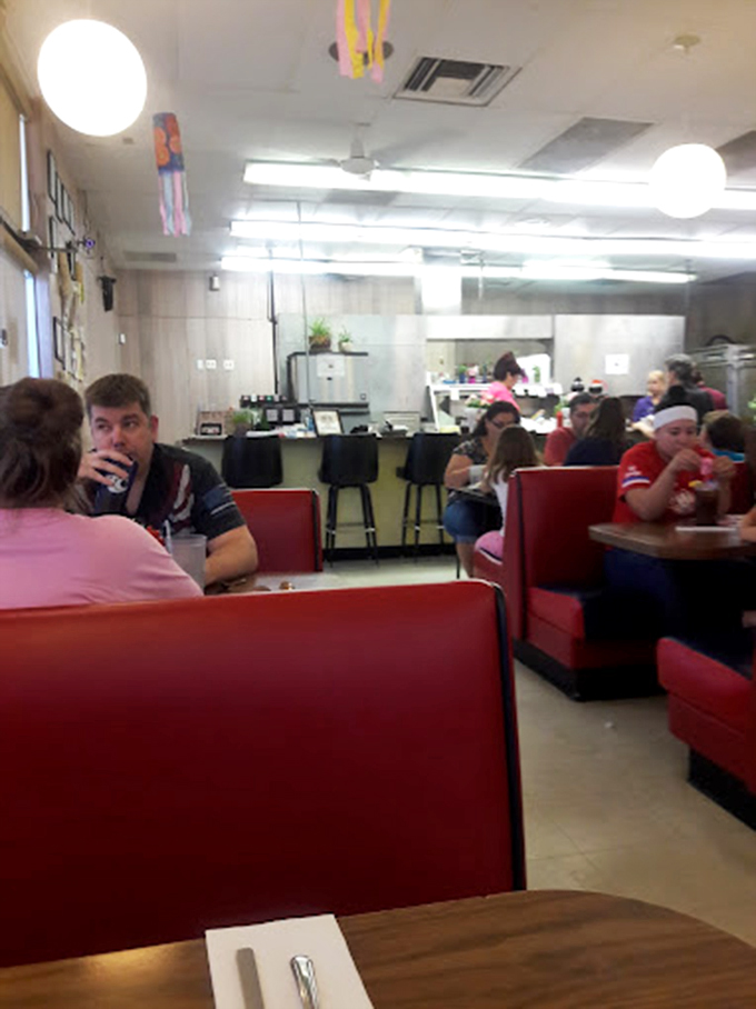 Where breakfast magic happens: a glimpse into the bustling heart of Joe's, where coffee flows and pancake orders fly across the counter.