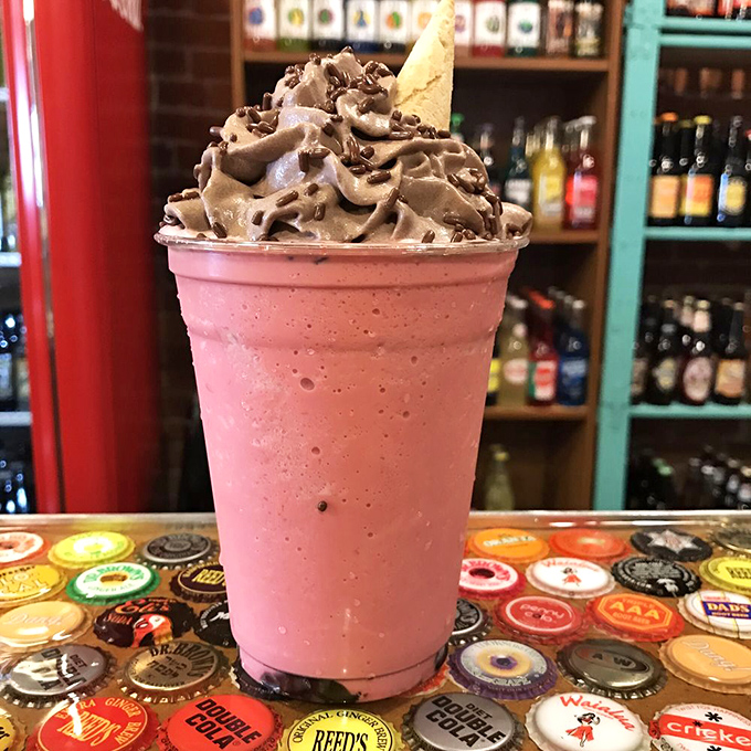 This strawberry milkshake isn't just a drink, it's a vacation in a cup&mdash;the kind of pink perfection that makes you wonder why adults ever stop ordering them.