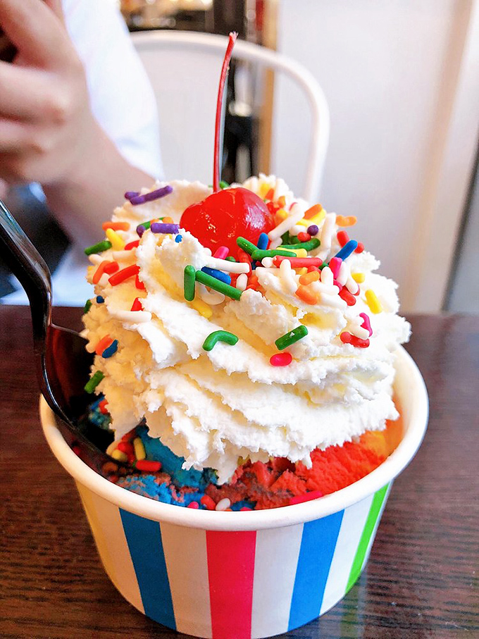 Ice cream that doesn't just celebrate your birthday but throws a full-on carnival in your mouth, complete with sprinkle confetti.