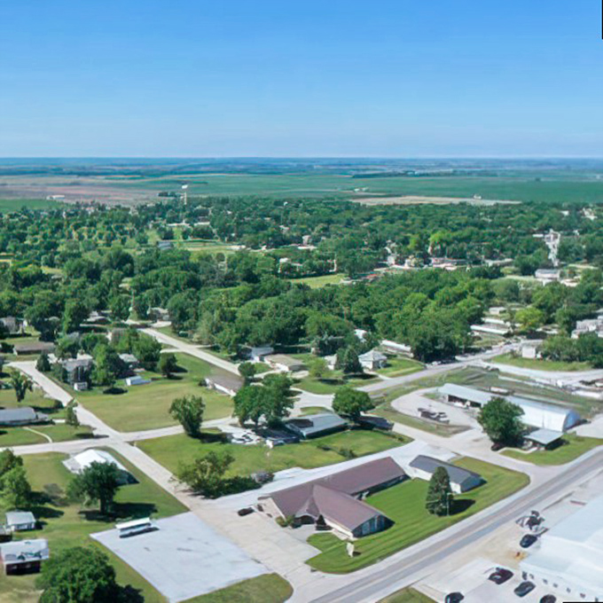 Another view of Chadron's historic Main Street, where brick facades have weathered a century of Nebraska seasons. These buildings have character you can't construct today. 