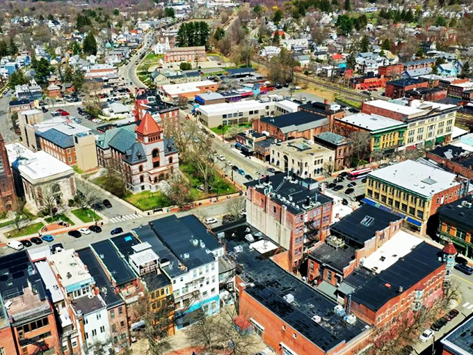 From above, Northampton reveals itself as a perfectly proportioned small city where church spires still punctuate the skyline and neighborhoods gracefully extend from a vibrant center.