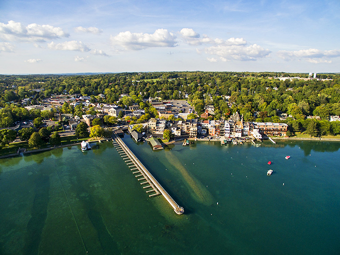 From above, Skaneateles reveals its perfect balance&mdash;historic village, pristine waters, and enough restaurants to justify extending your stay by several meals.