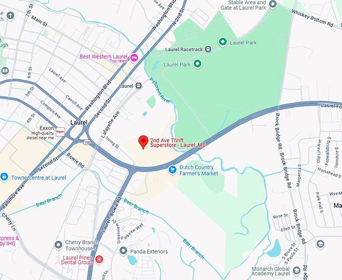 16. 2nd ave thrift superstore laurel, md map