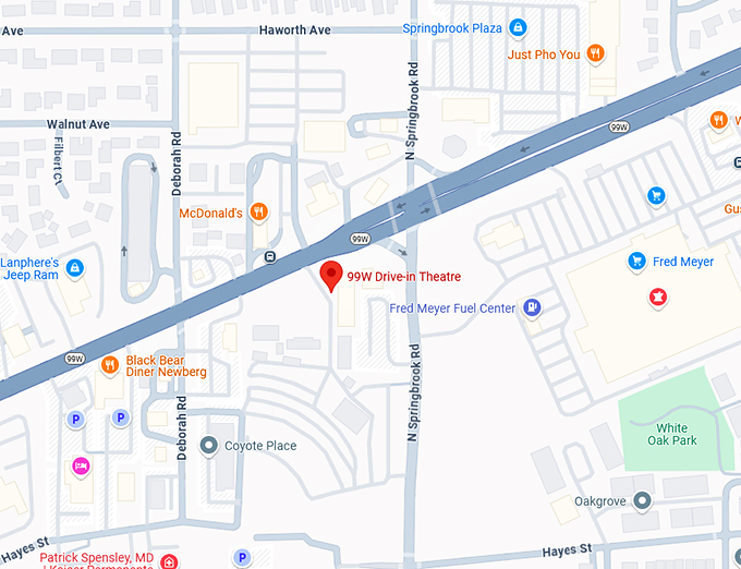 16. 99w drive in theatre map