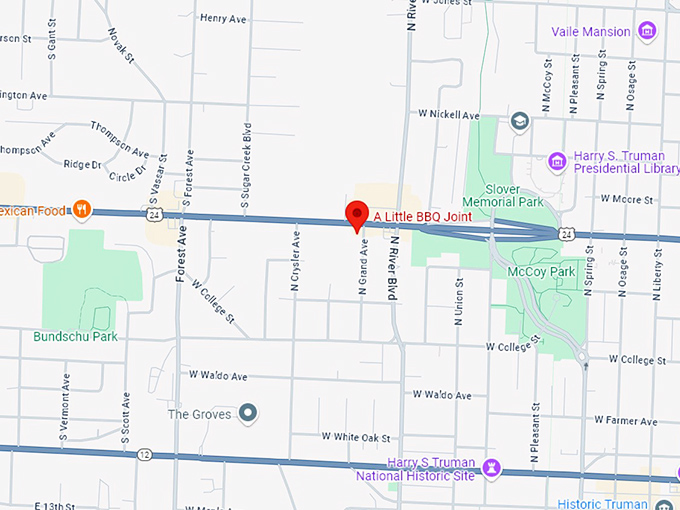 16. a little bbq joint map